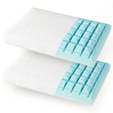 Lot de 2 Oreillers en Mousse à Mémoire de Forme avec Gel Oreillers ...