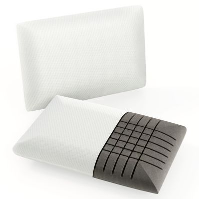 Lot de 2 Oreillers en Mousse à Mémoire de Forme avec Charbon Oreillers ...