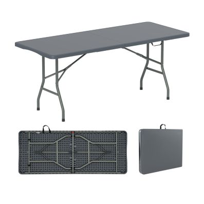 Table Pliable Portable 180 cm Table Pliante en Deux avec Capacité de ...