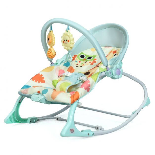 Transat pour Bébé 2 en 1 avec Canopy 0-36 Mois Jusqu’ à 18KG Balancelle ...